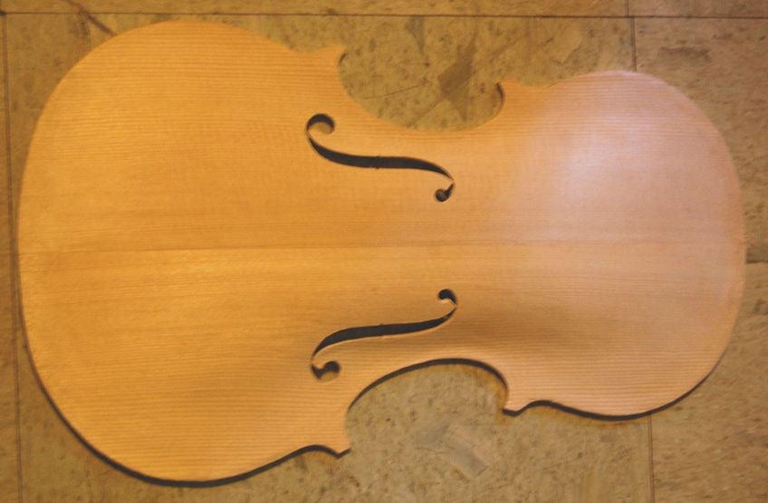 5-string progress: #5 f-holes and bassbar | Bluefiddle's West Wind Strings